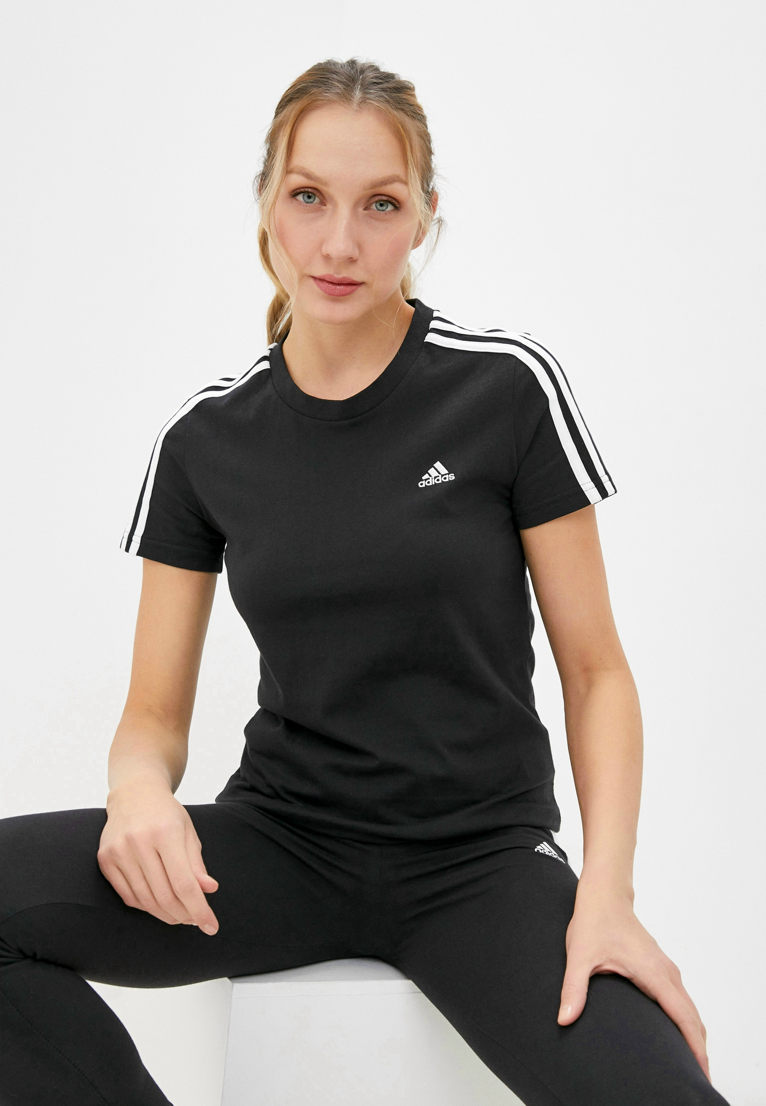 Adidas LOUNGEWEAR ESSENTIALS SLIM 3-STRIPES TEE - Viszlay Sport